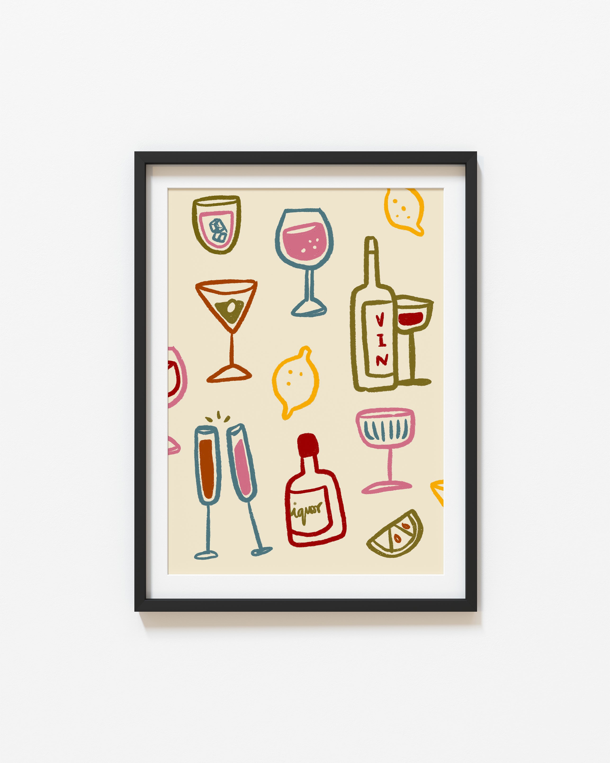 Drink Glasses | Wine Poster | UNFRAMED – SimplyExtraJordanary