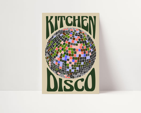 Kitchen Disco | Disco Ball Poster | UNFRAMED – SimplyExtraJordanary